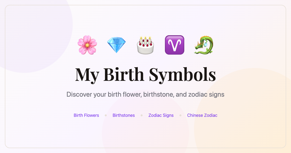 My Birth Symbols